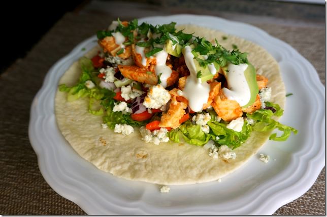 Buffalo Chicken Soft Taco Wraps - A Healthy Slice of Life