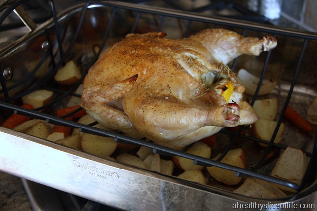 Lemon Rosemary Roasted Chicken and Vegetables | A Healthy Slice of Life
