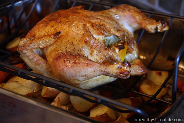 Lemon Rosemary Roasted Chicken and Vegetables | A Healthy Slice of Life
