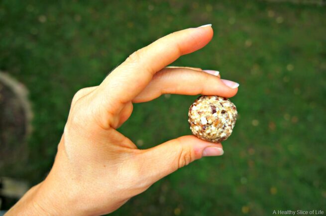 Homemade Lara-Balls With Cashews, Dates and Peanut Butter