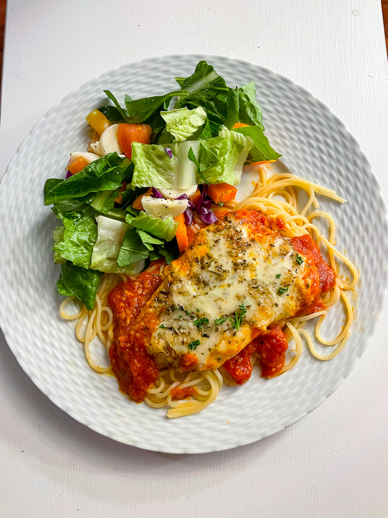 Simple Baked Italian Chicken with Fresh Mozzarella