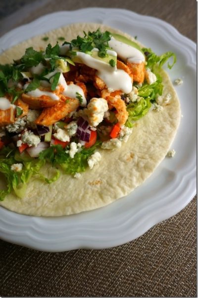 Buffalo Chicken Soft Taco Wraps - A Healthy Slice of Life