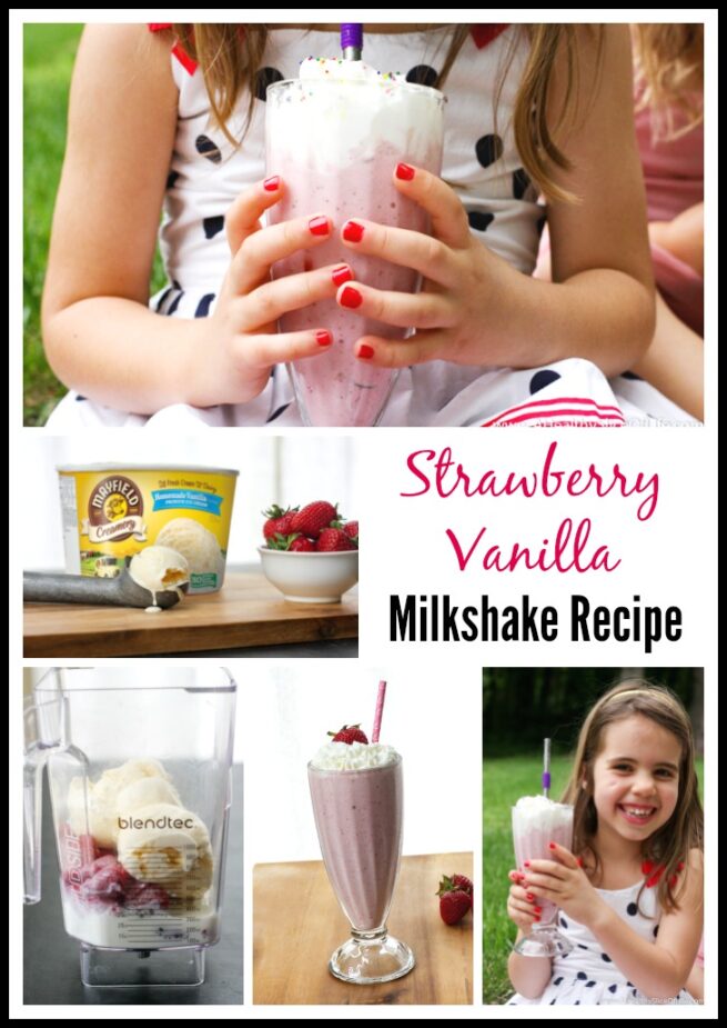 Simple Strawberry Vanilla Milkshake Recipe