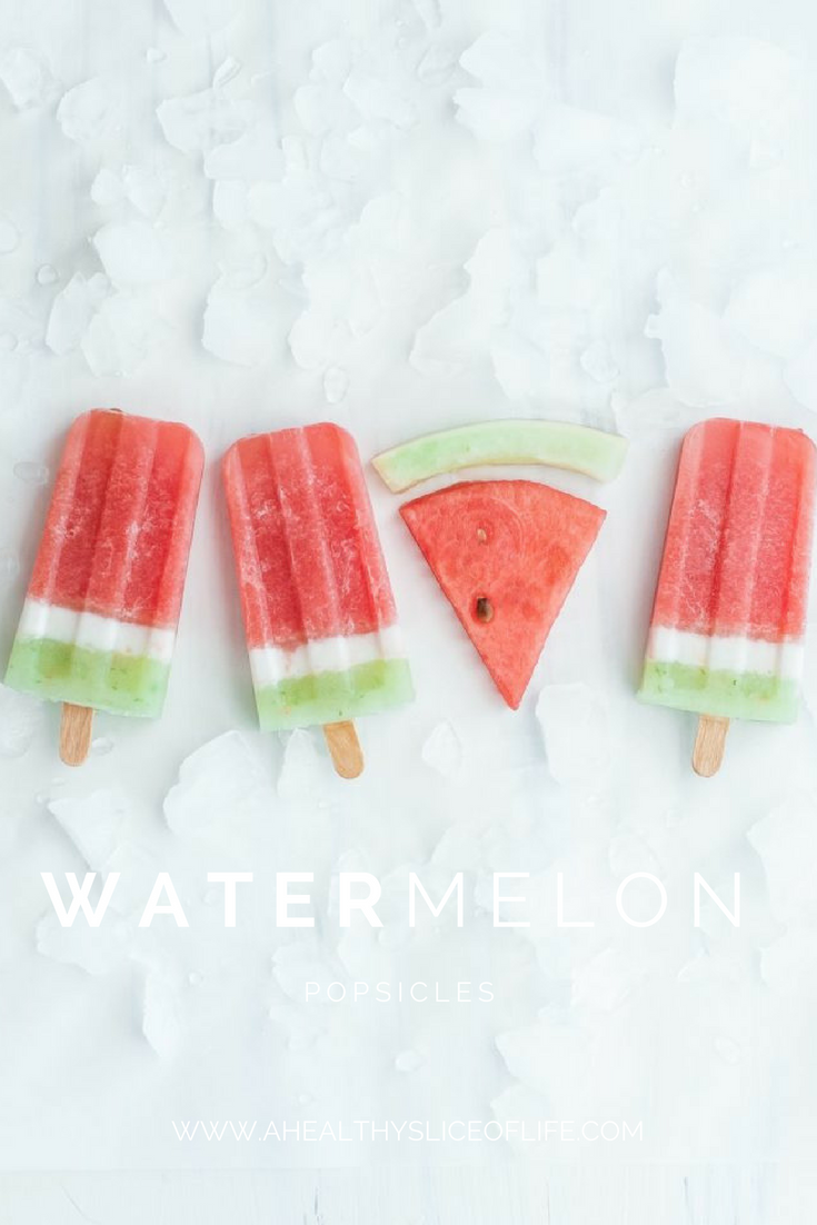Watermelon Popsicles with Coconut and Lime Zest