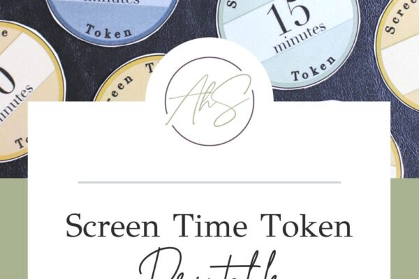 Screen Time Token Printable - A Healthy Slice of Life