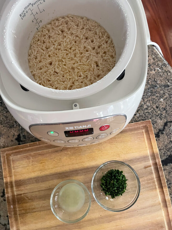 Cilantro Lime Rice in the Rice Cooker - A Healthy Slice of Life