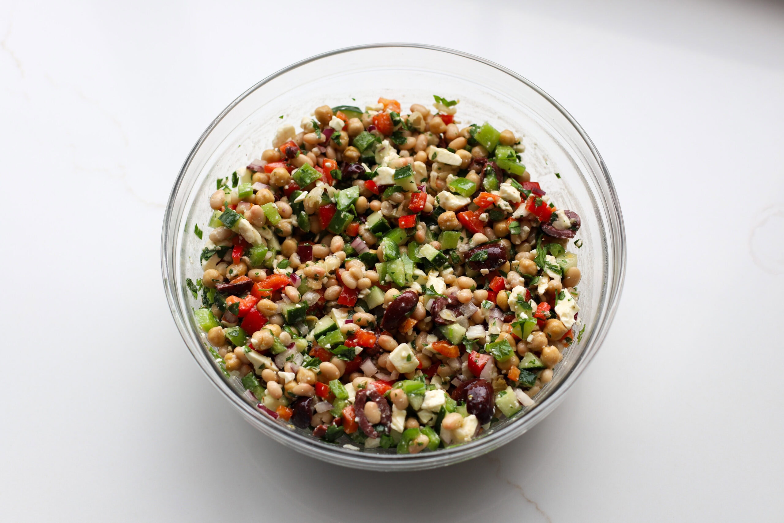 Greek Bean Salad – Make Ahead, Eat All Week! - A Healthy Slice of Life