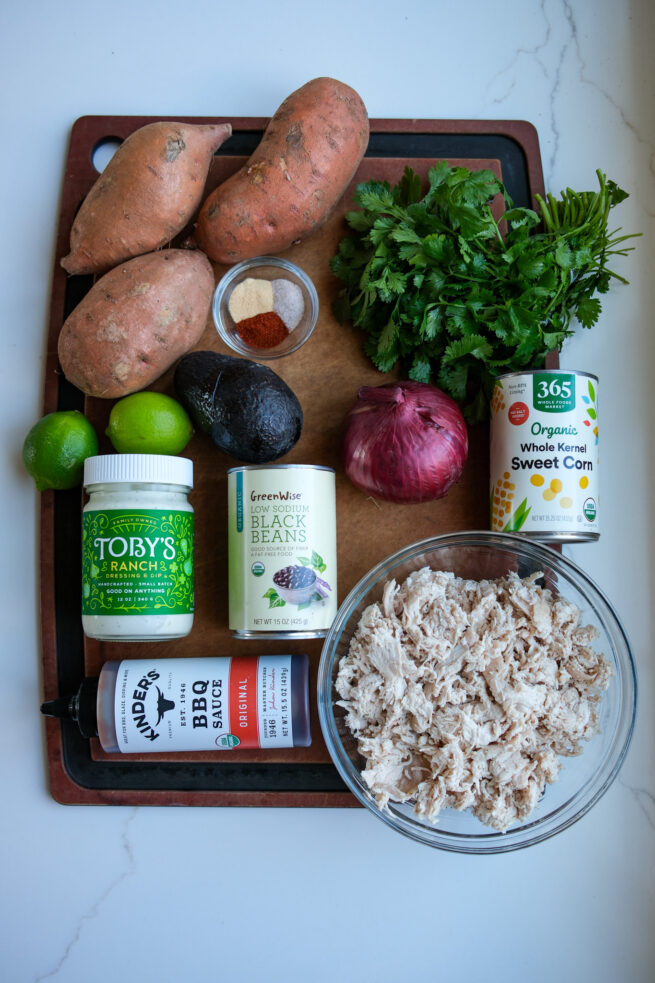 BBQ Chicken Sweet Potato Bowls